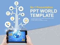 글로벌 스마트폰 서비스 파워포인트 PPT 템플릿 디자인