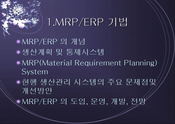 MRP/ERP전망