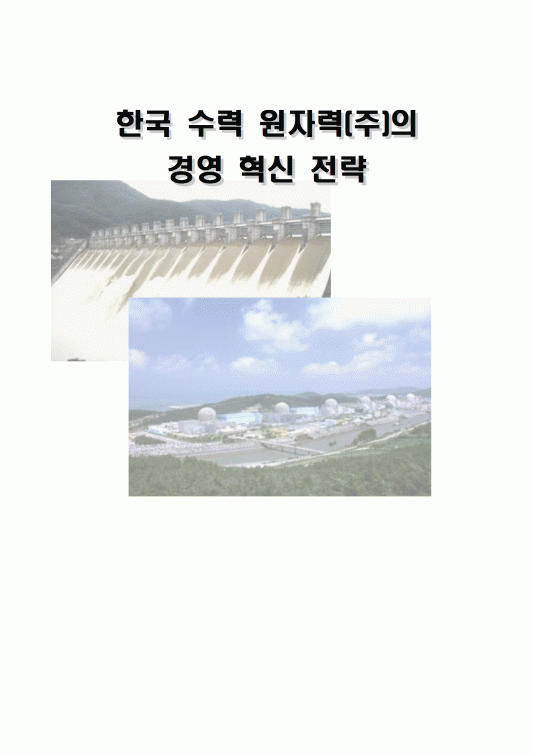 한국 수력 원자력(주)의 경영 혁신 전략