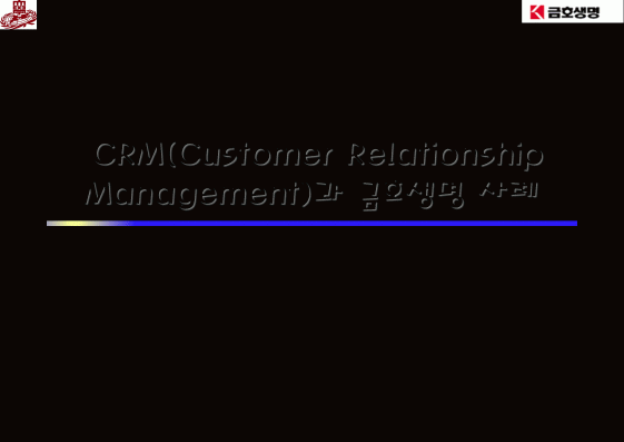 CRM (Customer Relationship Management)과 금호생명 사례