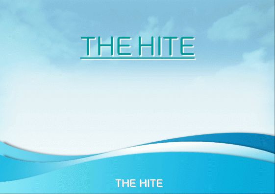 하이트(HITE)의 마케팅분석