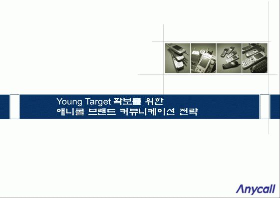 Young Target 확보를 위한 애니콜 브랜드 커뮤니케이션 전략