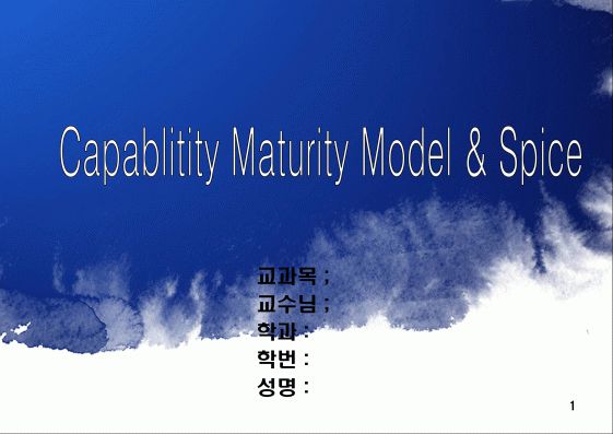 Capablitity Maturity Model & Spice (CMM)