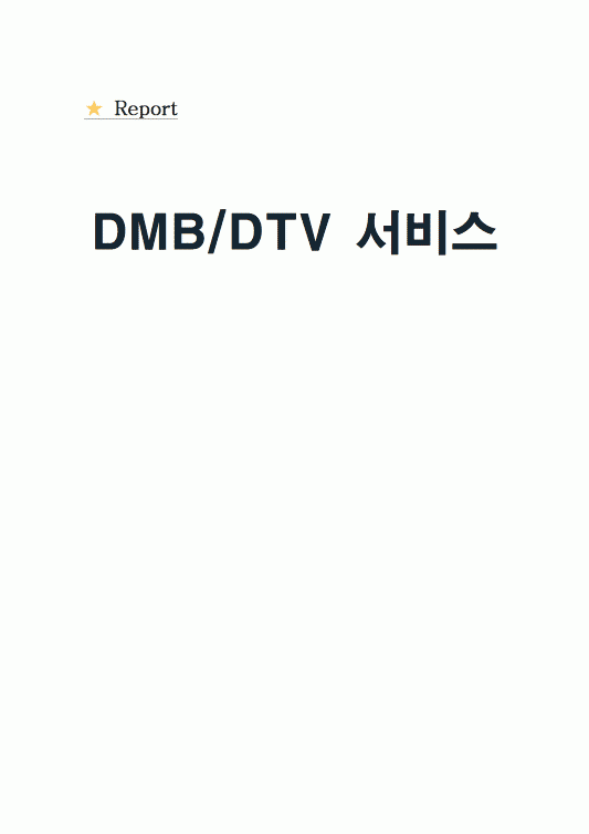 DMB/DTV 서비스