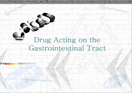 Drug Acting on the Gastrointestinal Tract (장관계에서의 약의 효과) 파워포인트 발표자료