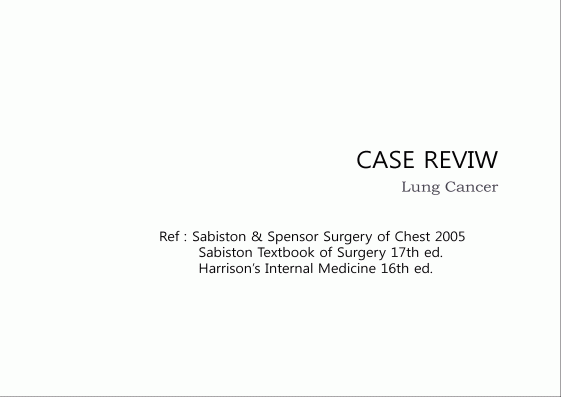lung cancer review