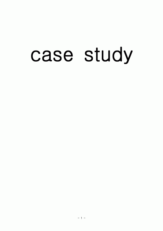 [분석/조사] case study 난소암
