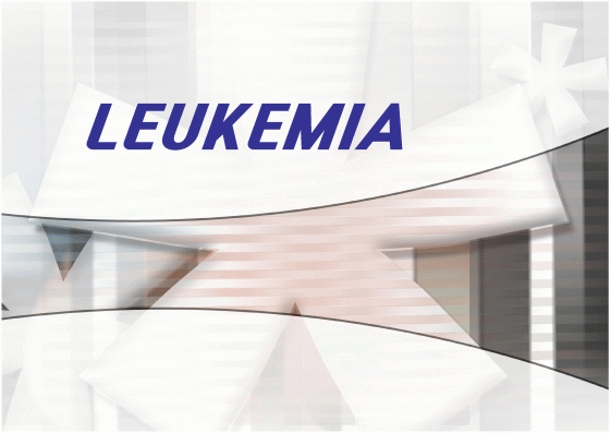 Lukemia 백혈병 주제발표 피피티