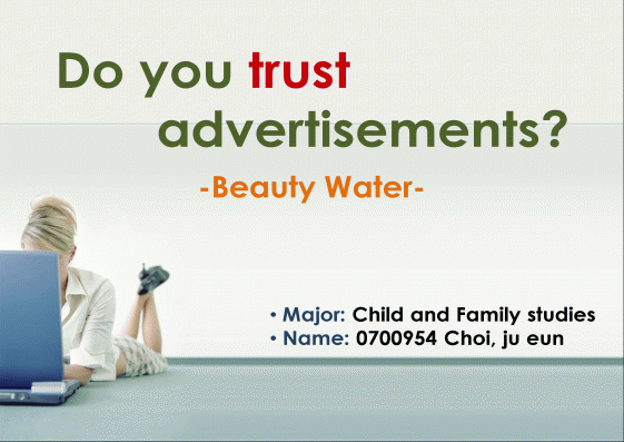 Do you trust  advertisements? -Beauty Water-