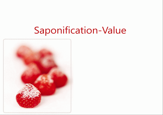 검화가 Saponification-Value