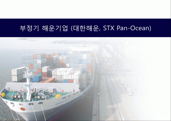 부정기 해운기업 (대한해운, STX Pan-Ocean)