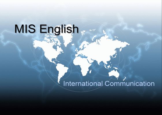 MIS English - International Communication (Lec06)