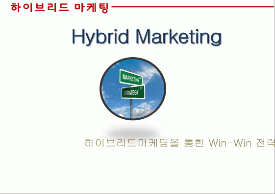 하이브리드 마케팅 (Hybrid Marketing) - 하이브리드마케팅을 통한 Win-Win 전략