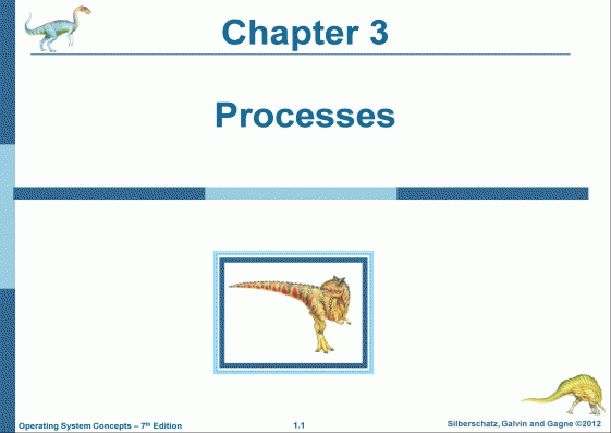 Operaing System Concepts 7판 1-3장 ch3 - 프로세스(Processes)