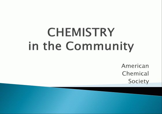 Chemistry in the Community (ChemCom) 교재 분석