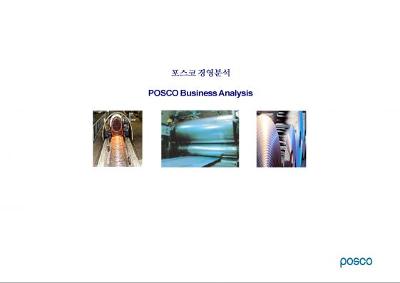포스코 경영분석 (POSCO Business Analysis) (재무제표, .재무비율, 현금흐름표, 신용분석, 재무관리 관점에서 본 선정기업).ppt