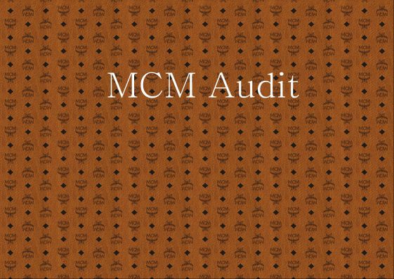 MCM(엠씨엠) 마케팅전략 및 분석.PPT자료