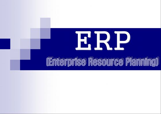 ERP에 관한 피피티 자료