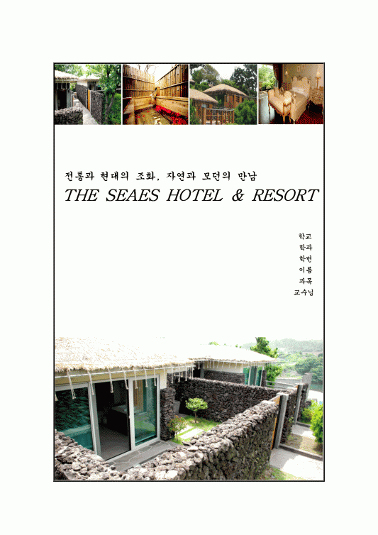제주 씨에스 호텔(the seaes hotel & resort) swot분석 및 4p