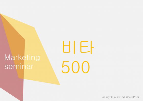 비타500 마케팅전략 분석과 비타500 새로운 마케팅전략 제안
