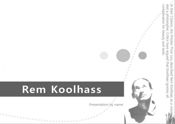 [건축학] 렘 쿨하스 (Rem Koolhass)의 이론과 작품.ppt