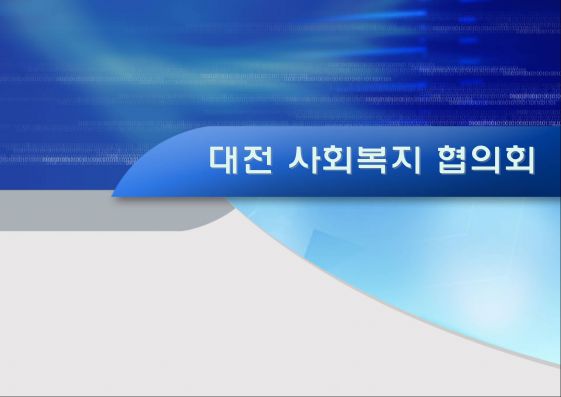 대전 사회복지 협의회 기관분석 발표보고서 (인터뷰도 포함)