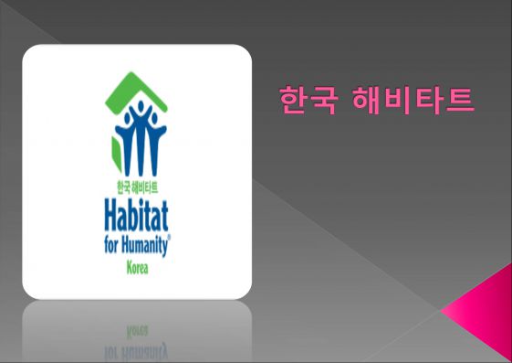 [NGO 기관 분석 레포트] 한국 해비타트의 역할, 설립목적, 활동, 전망 분석