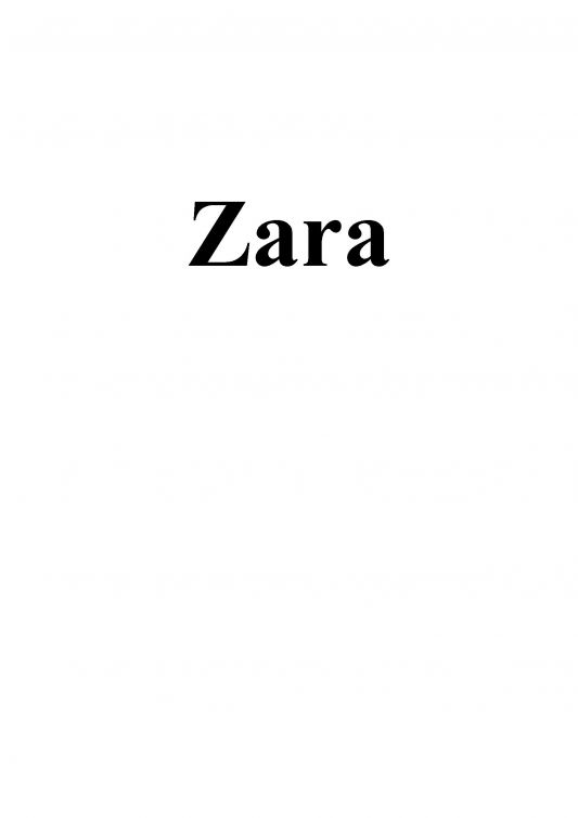 ZARA 경영 마케팅 SWOT,STP,4P전략 분석(영문레포트)