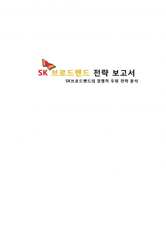 SK 브로드밴드 전략보고서 - SK브로드밴드의 경쟁적 우위 전략 분석 (IPTV 시장현황, QOOK의 마케팅 전략, SWOT분석, 전략과 전술)