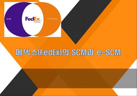페덱스(FedEx)의 SCM과 e-SCM - 물류시스템과 물류관리 (페덱스의 설립 배경, 회사 소개, 기업철학, 물류시스템).ppt