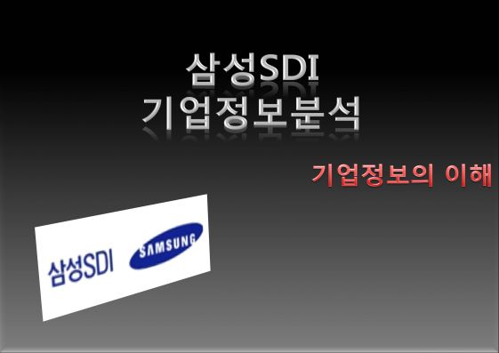 삼성SDI 기업정보분석