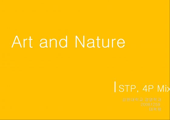 Art and Nature, AN(애이앤, VIP 및 비즈니스(비지니스)를 위한 프리미엄 디자인 브랜드)브랜드 마케팅 증진 방향에 대한 4P분석 - 고관여제품에 대한 마케팅 방안.pptx