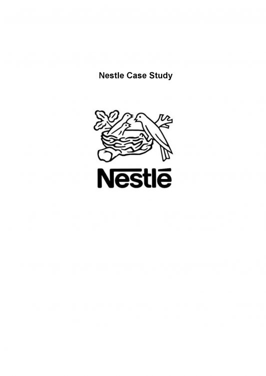 [영어-영문레포트] 네슬레(Nestlé/Nestle)의 글로벌화 과정, 마케팅,현지화전략