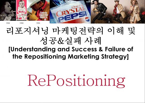리포지셔닝 마케팅전략의 이해 및 성공&실패 사례[Understanding and Success & Failure of the Repositioning Marketing Strate