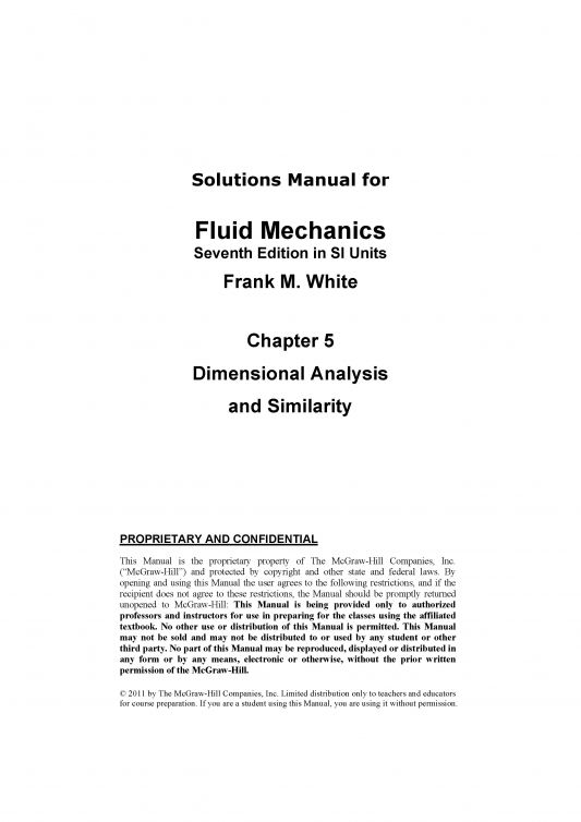 Fluid Mechanics-Frank M White Solution Ch5
