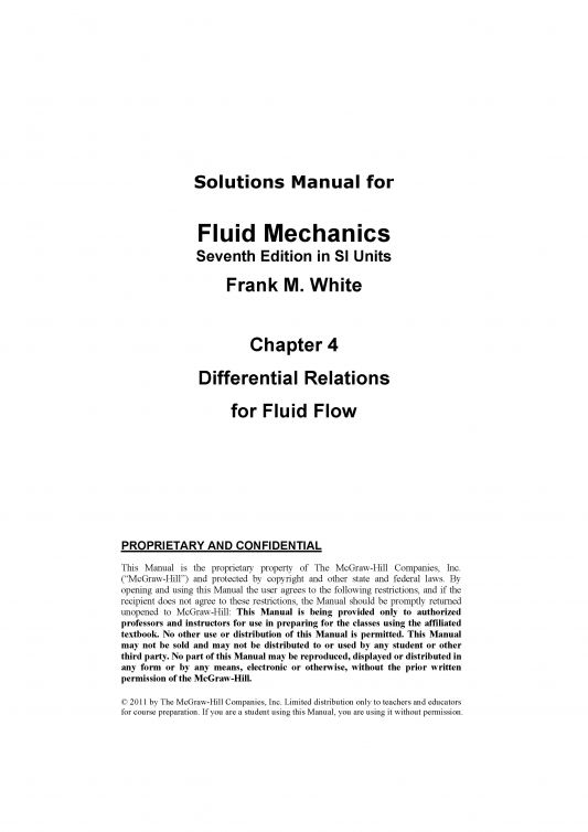 Fluid Mechanics-Frank M White Solution Ch4