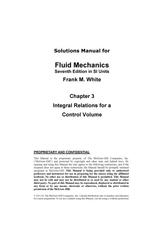 Fluid Mechanics-Frank M White Solution Ch3