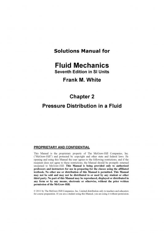 Fluid Mechanics-Frank M White Solution Ch2