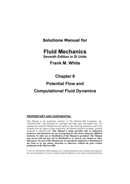 Fluid Mechanics-Frank M White Solution Ch8