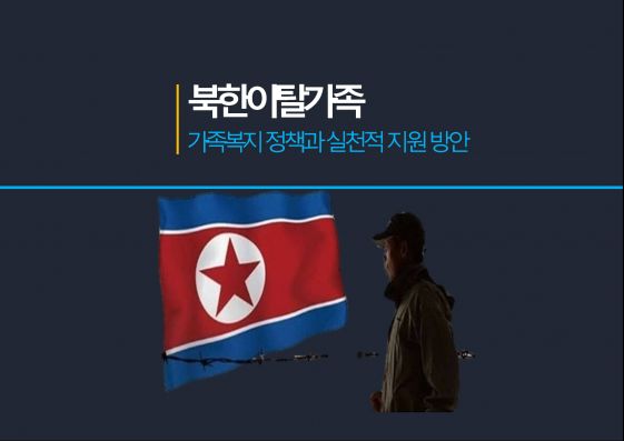 북한이탈가족 PPT(북한이탈주민 북한이탈주민현황 북한이탈가족문제 북한이탈가족사회복지 개선방안) 프레젠테이션
