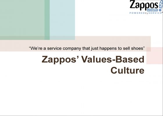 미국 Zappos Case Study