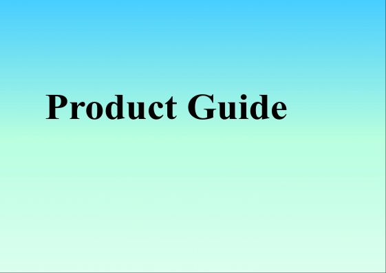 SEMICONDUCTOR EQUIPMENT&PDP&LED OF Product Guide 전문기술자료