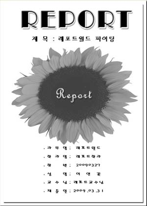 흑백 해바라기 no76