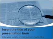 뉴스페이퍼와 돋보기 PPT 템플릿 (파워포인트 배경)