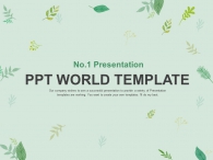 시원한 나뭇잎파워포인트 PPT 템플릿 디자인