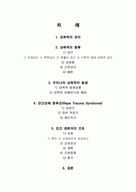모성간호학(성폭력)