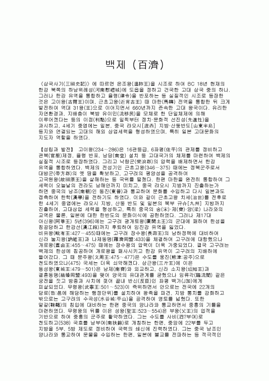 [사회과학] 백제의 정치제도