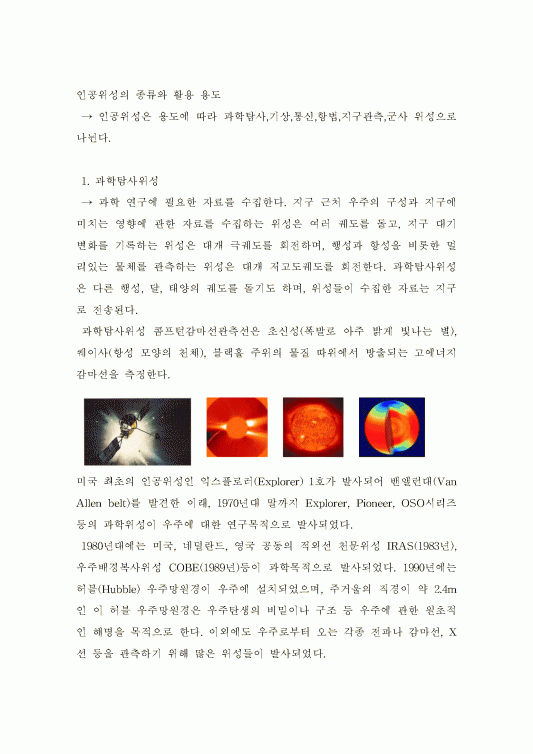 [위성] 위성의 활용