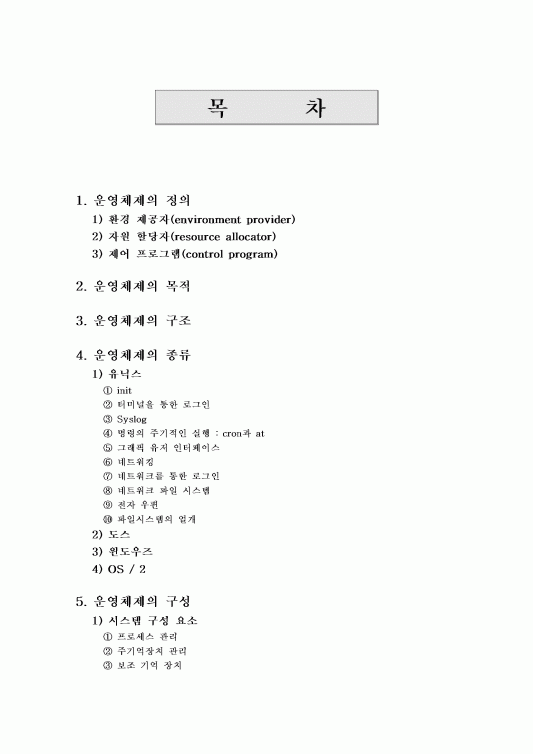 컴퓨터 운영체제에 대한 종합적인 분석