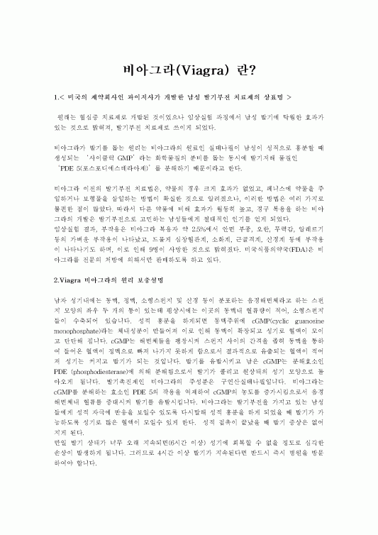 비아그라에 대하여